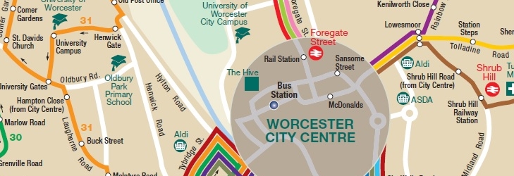 Network Maps Worcestershire First Bus